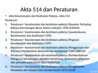 Akta 514 Keselamatan dan Kesihatan Pekerja | PDF