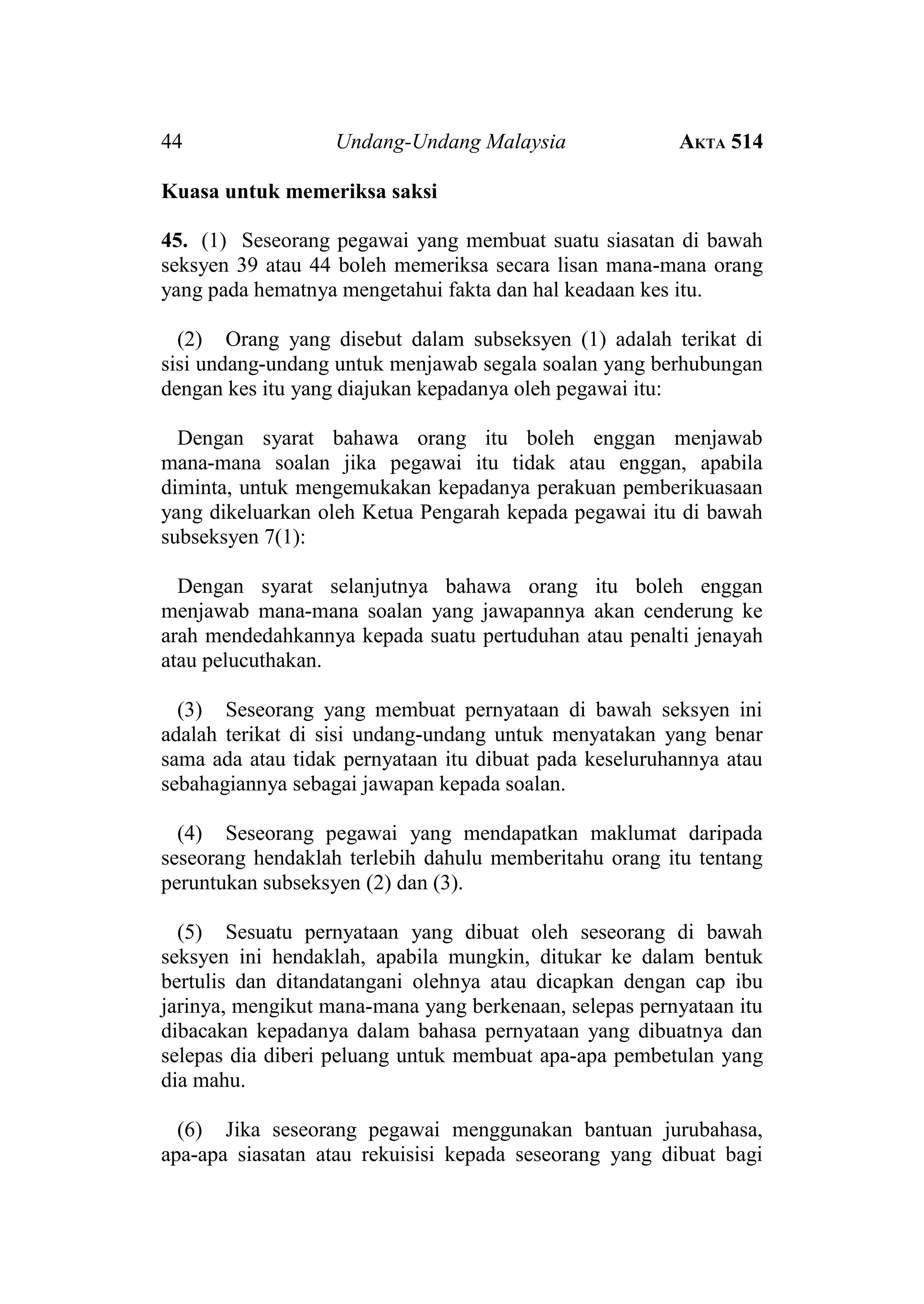 Akta 514 akta keselamatan dan kesihatan pekerjaan 1994 | PDF