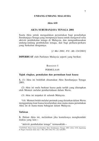 Akta 610 | PDF