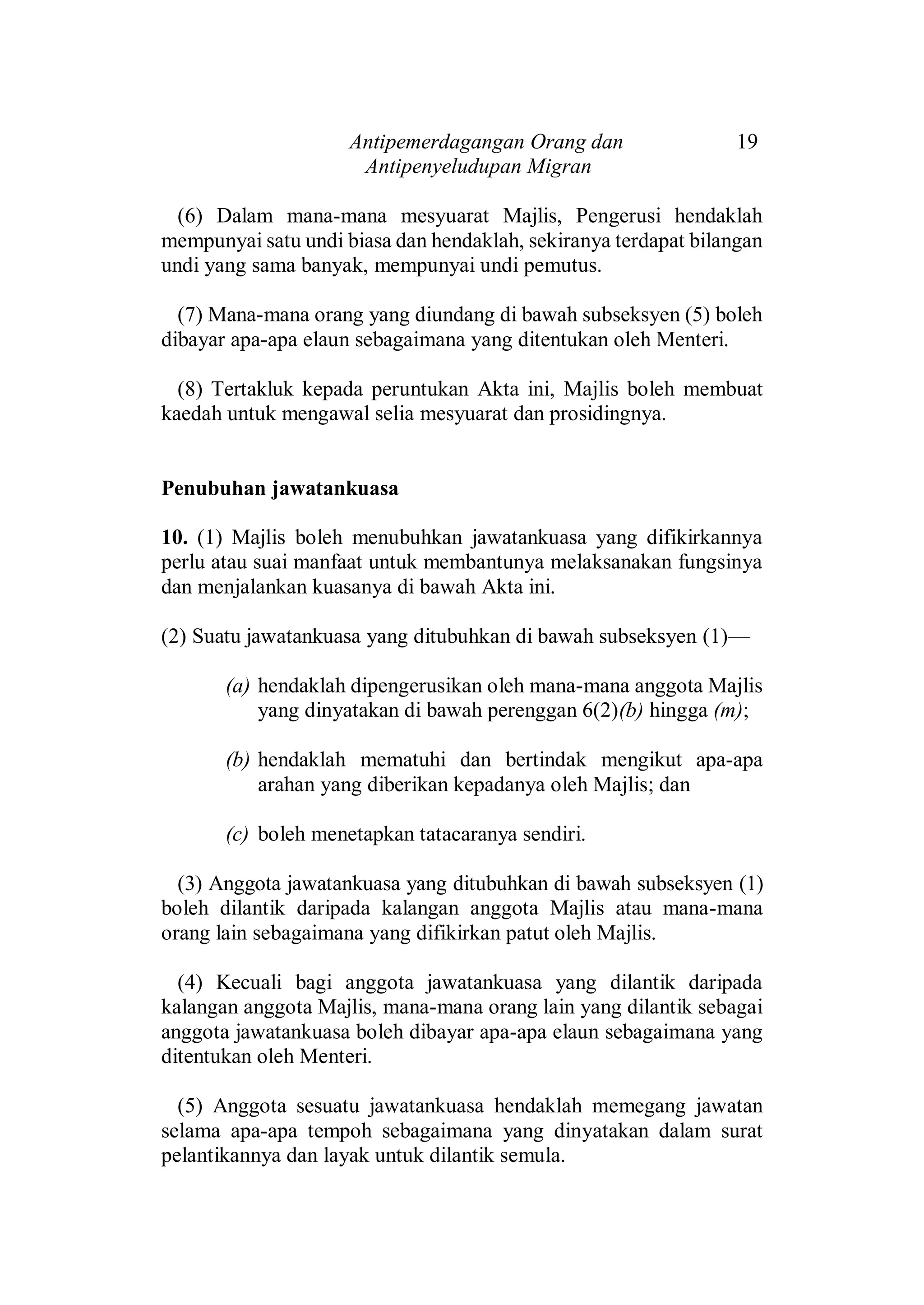Akta Antipemerdegangan dan Penyeludupan Migran (ATIPSOM) Akta 670 | PDF
