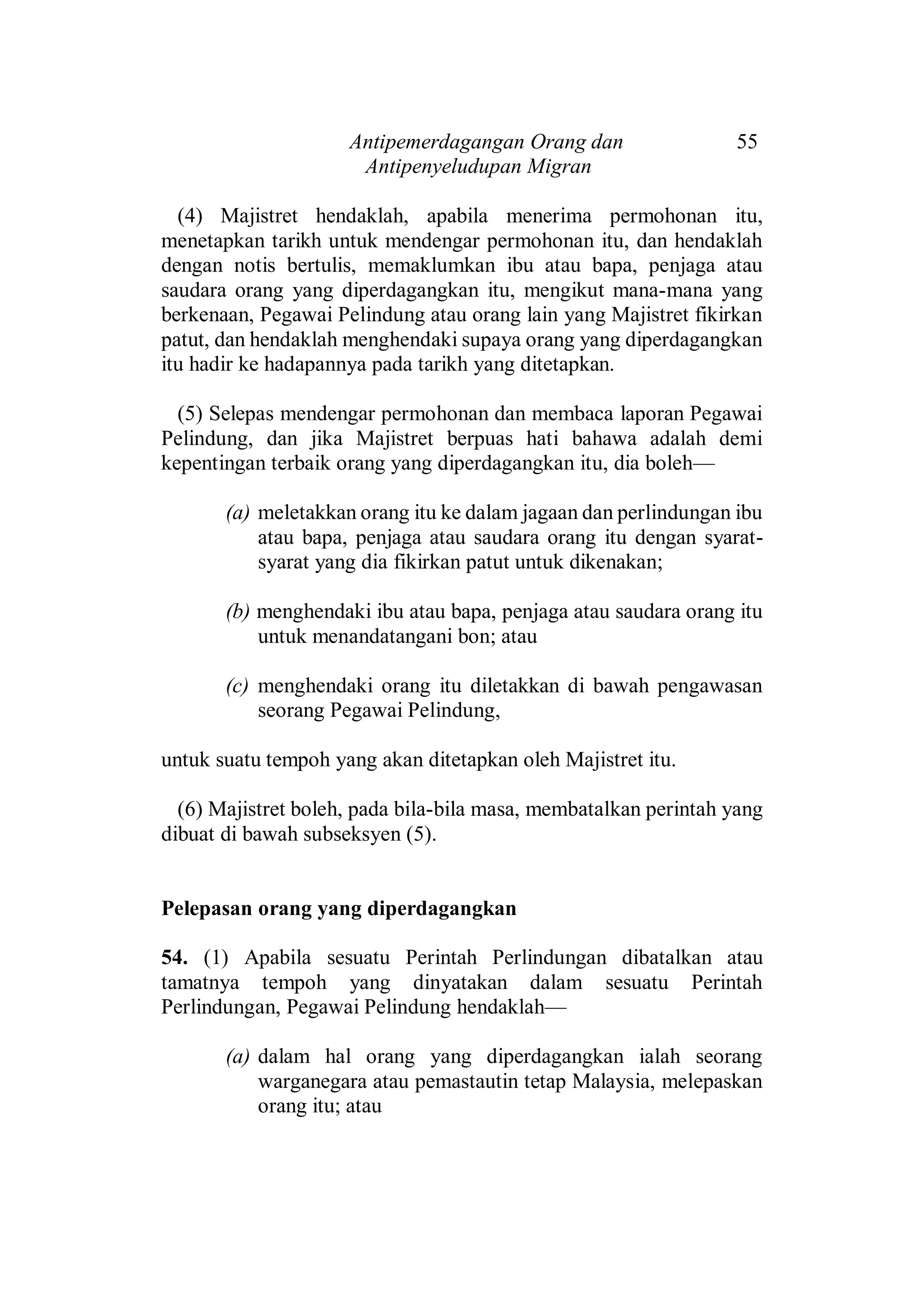 Akta Antipemerdegangan dan Penyeludupan Migran (ATIPSOM) Akta 670 | PDF