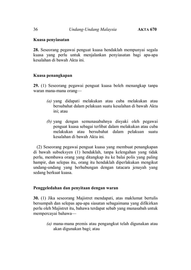 Akta Antipemerdegangan dan Penyeludupan Migran (ATIPSOM) Akta 670 | PDF