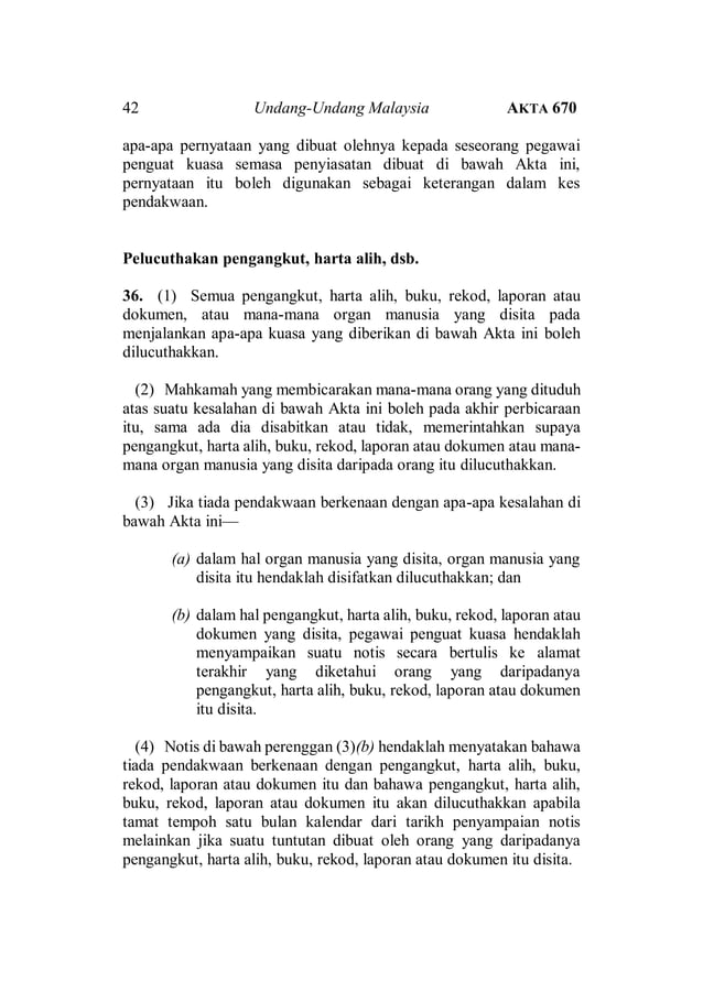 Akta Antipemerdegangan dan Penyeludupan Migran (ATIPSOM) Akta 670 | PDF