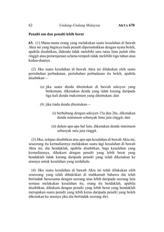 Akta Antipemerdegangan dan Penyeludupan Migran (ATIPSOM) Akta 670 | PDF