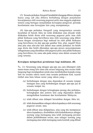 Akta 88 - Akta Rahsia Rasmi 1972 | PDF