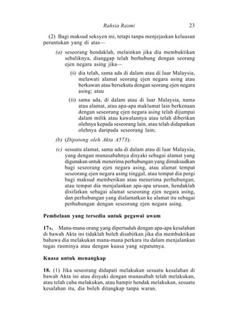 Akta 88 - Akta Rahsia Rasmi 1972 | PDF