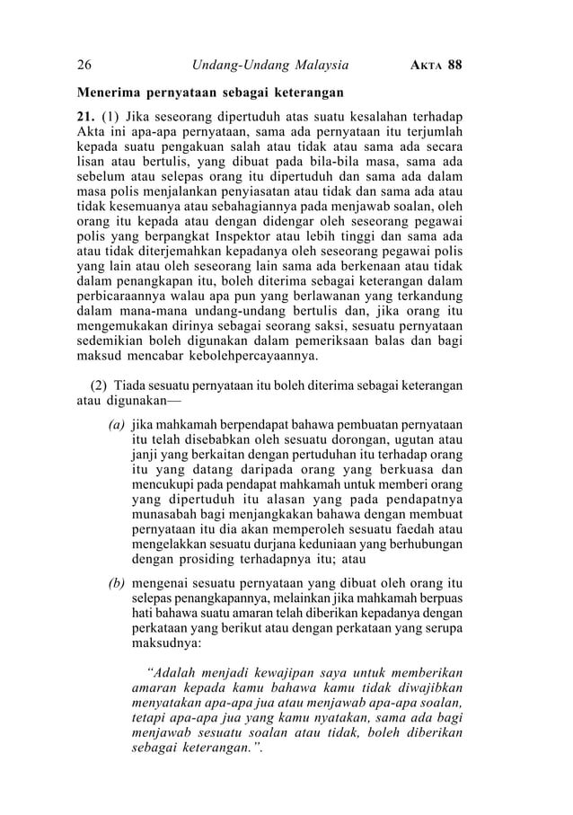 Akta 88 - Akta Rahsia Rasmi 1972 | PDF