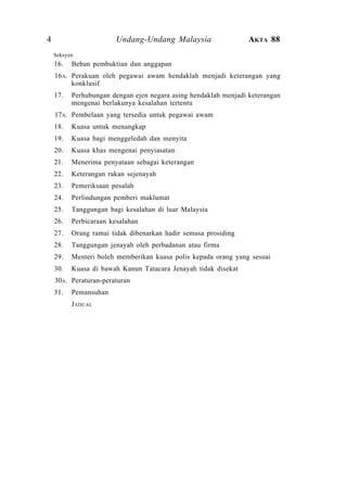 Akta 88 - Akta Rahsia Rasmi 1972 | PDF