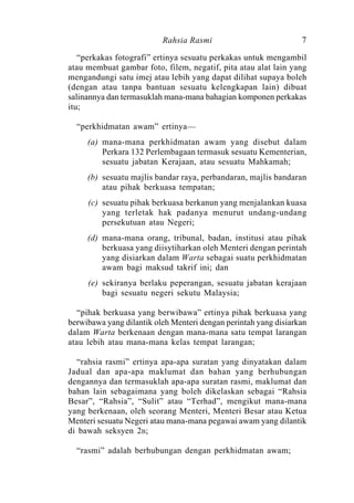 Akta 88 - Akta Rahsia Rasmi 1972 | PDF