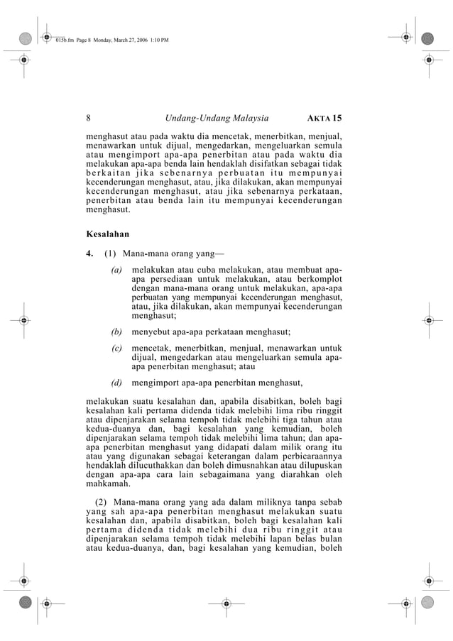 Akta Hasutan 1948 (Full) | PDF