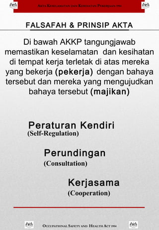 AKTA KESELAMATAN DAN KESIHATAN PEKERJAAN 1994 - AKTA 514 | PPT