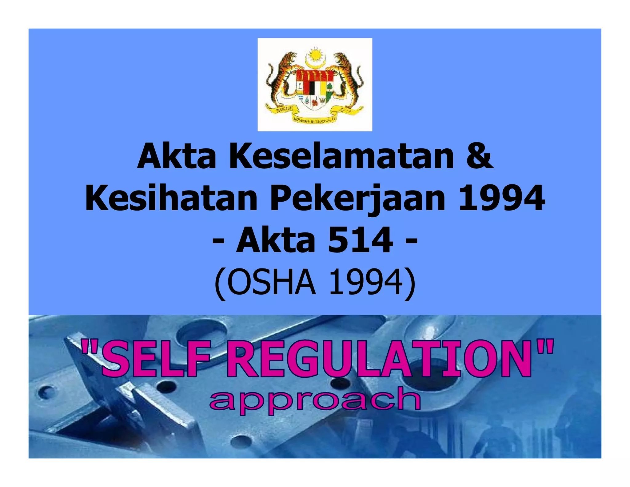 Akta keselamatan dan kesihatan perkerjaan 1994 | PDF