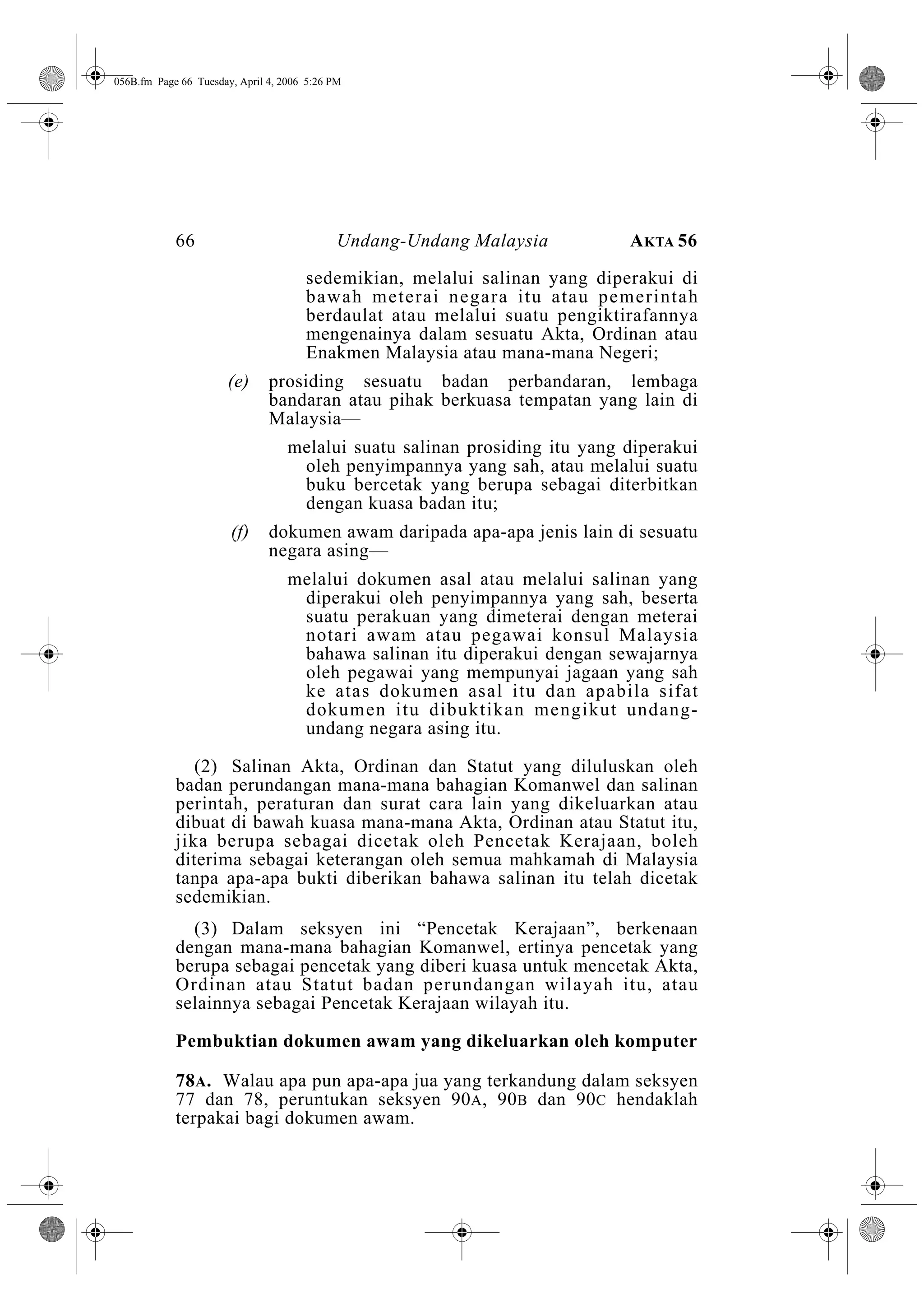 Akta keterangan 1950 / Evidence Act | PDF