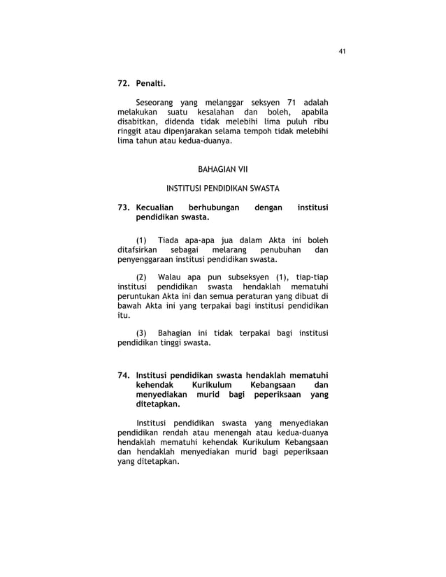 Akta pendidikan 1996 | PDF