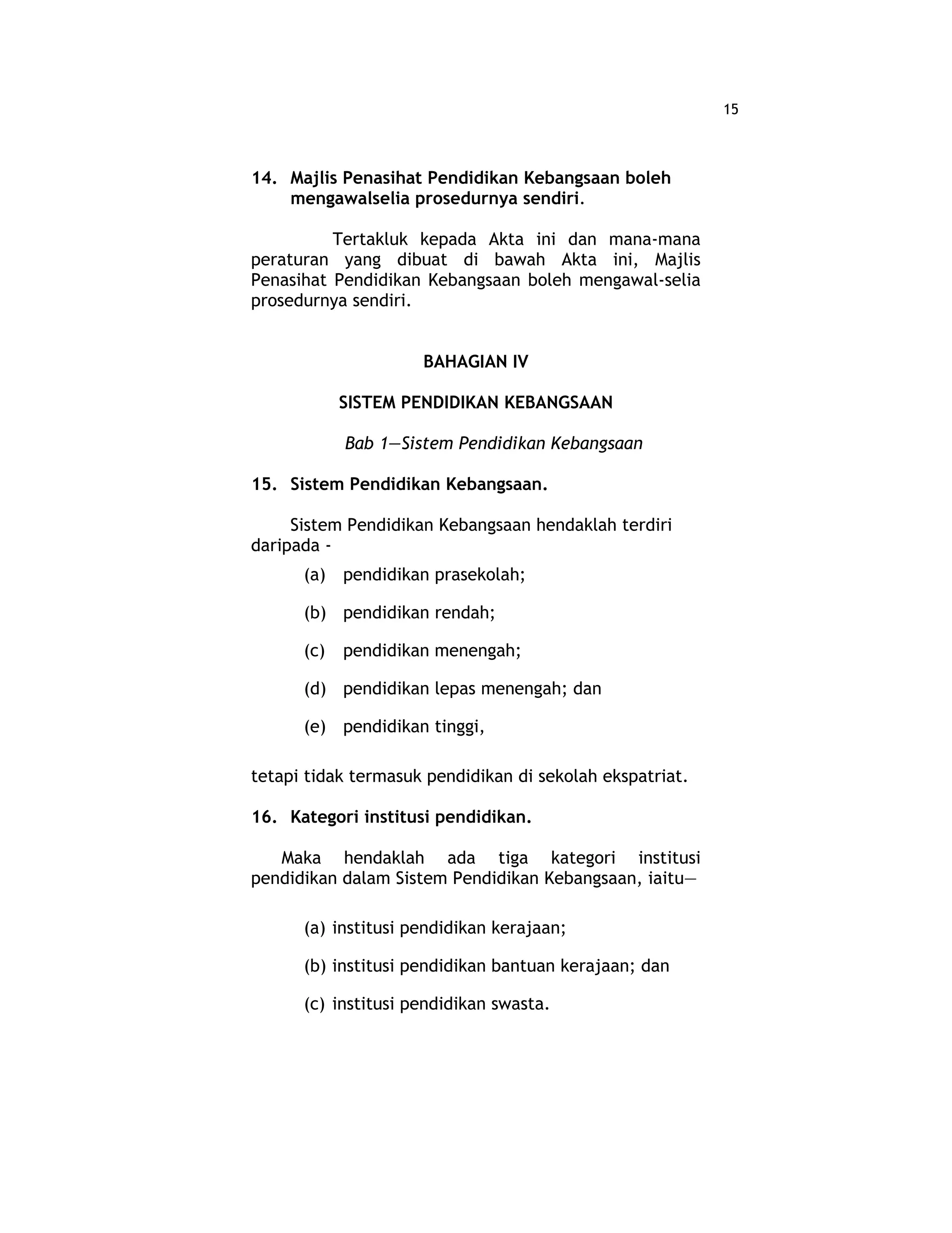 Akta pendidikan 1996 | PDF