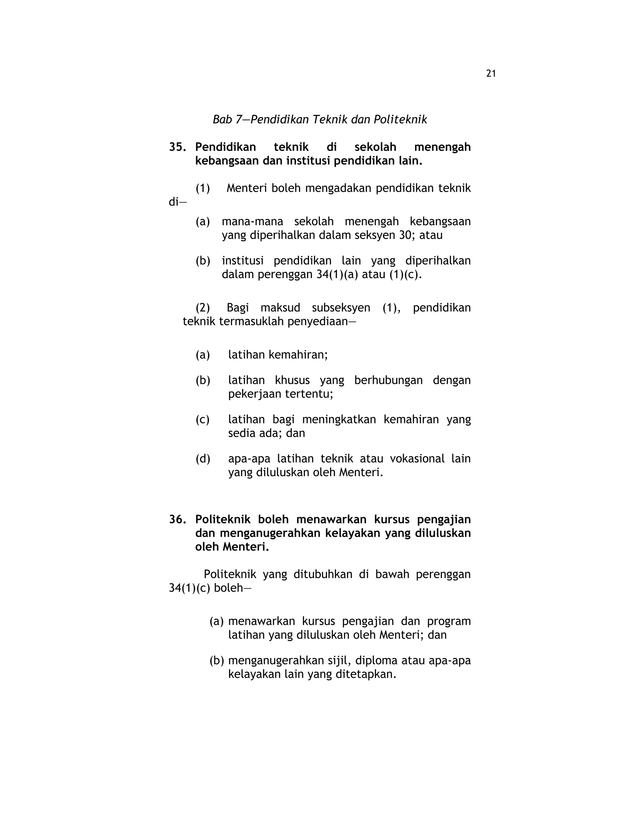 Akta pendidikan 1996 | PDF