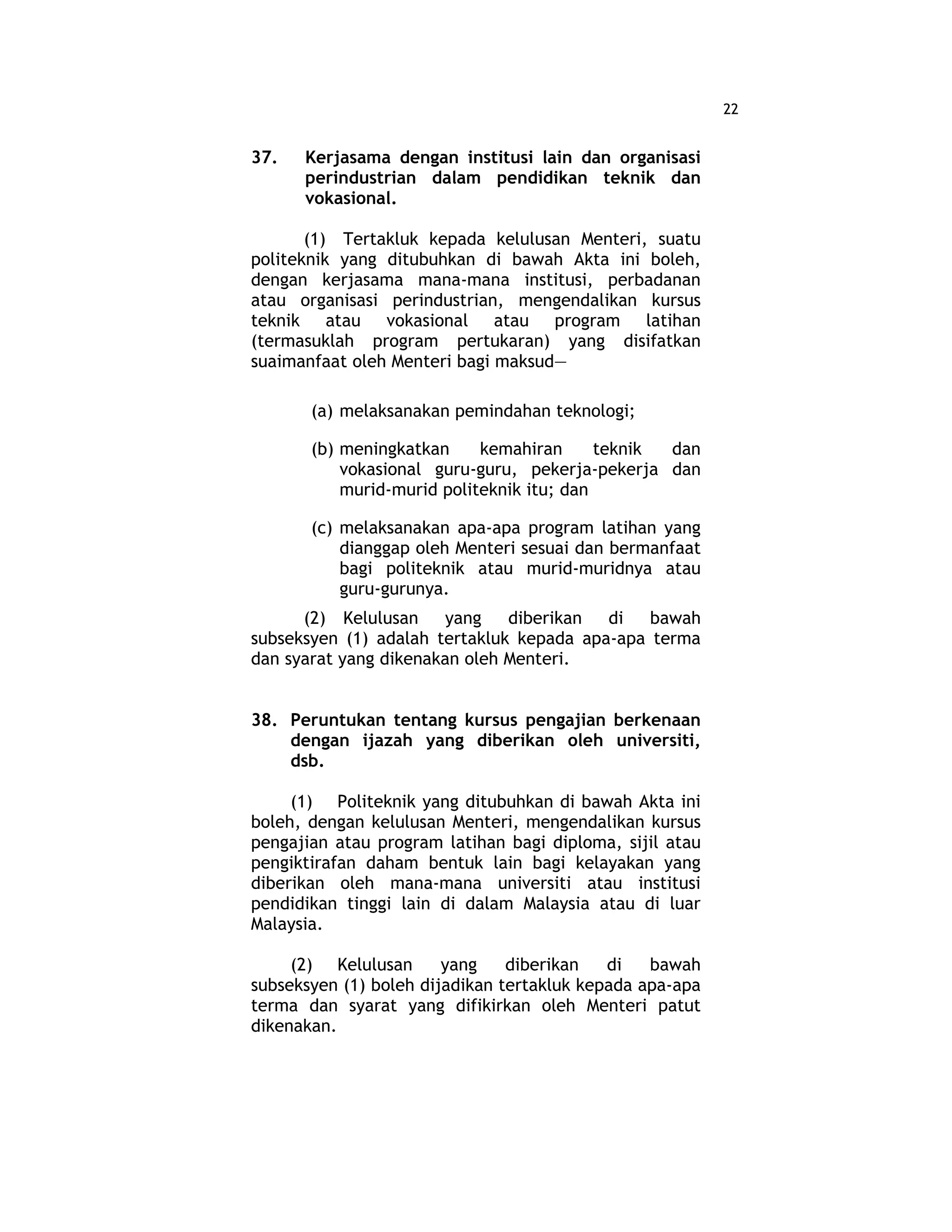 Akta pendidikan 1996 | PDF