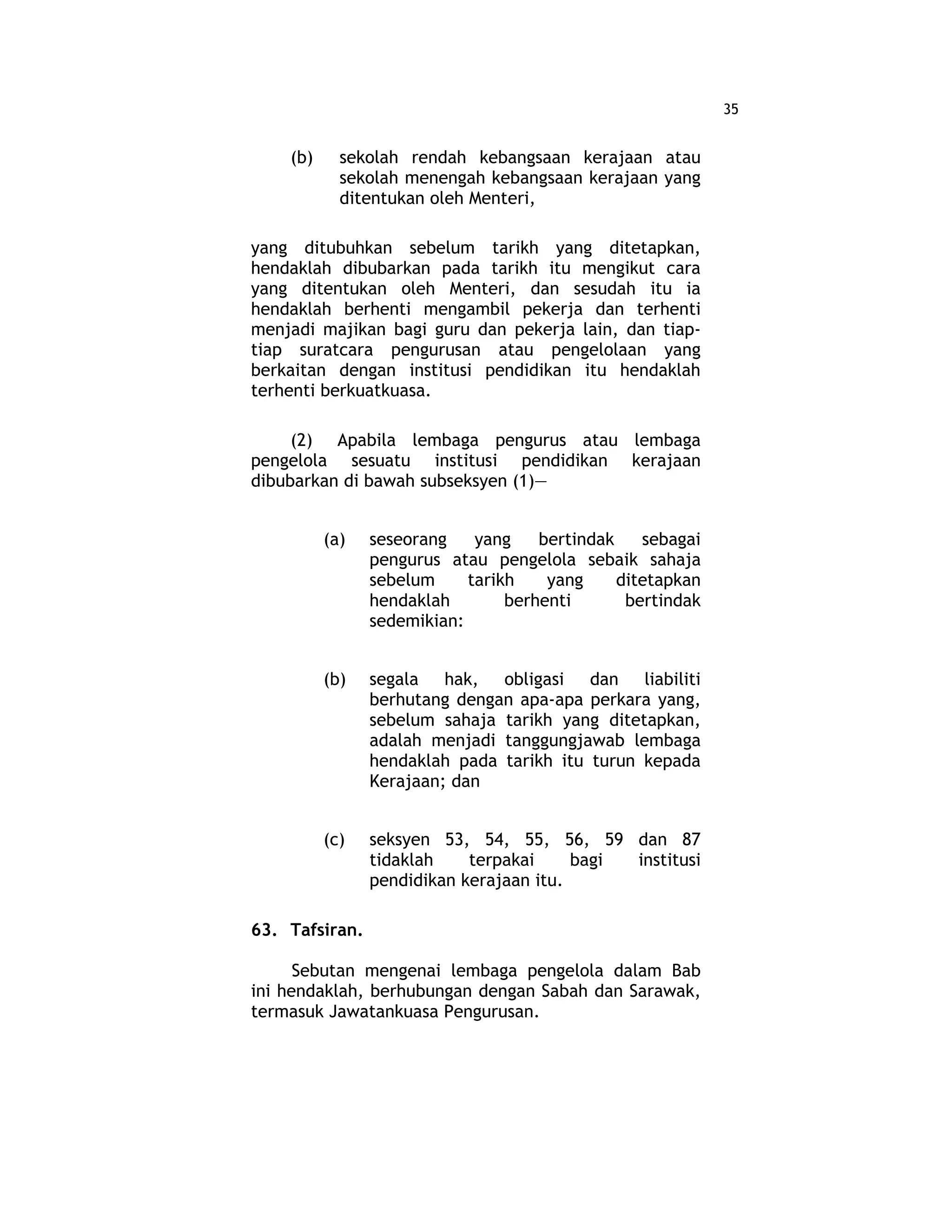 Akta pendidikan 1996 | PDF