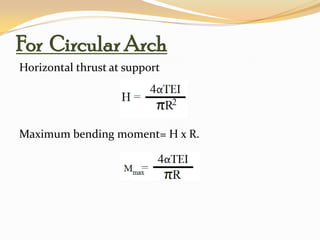 Ak temperature effect on 2 hinged arch | PPTX