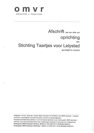 Akte van oprichting | PDF