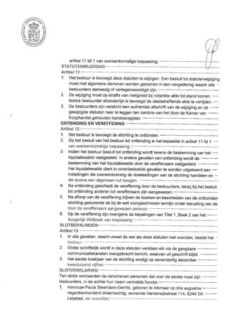 Akte van oprichting | PDF