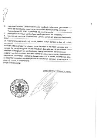 Akte van oprichting | PDF