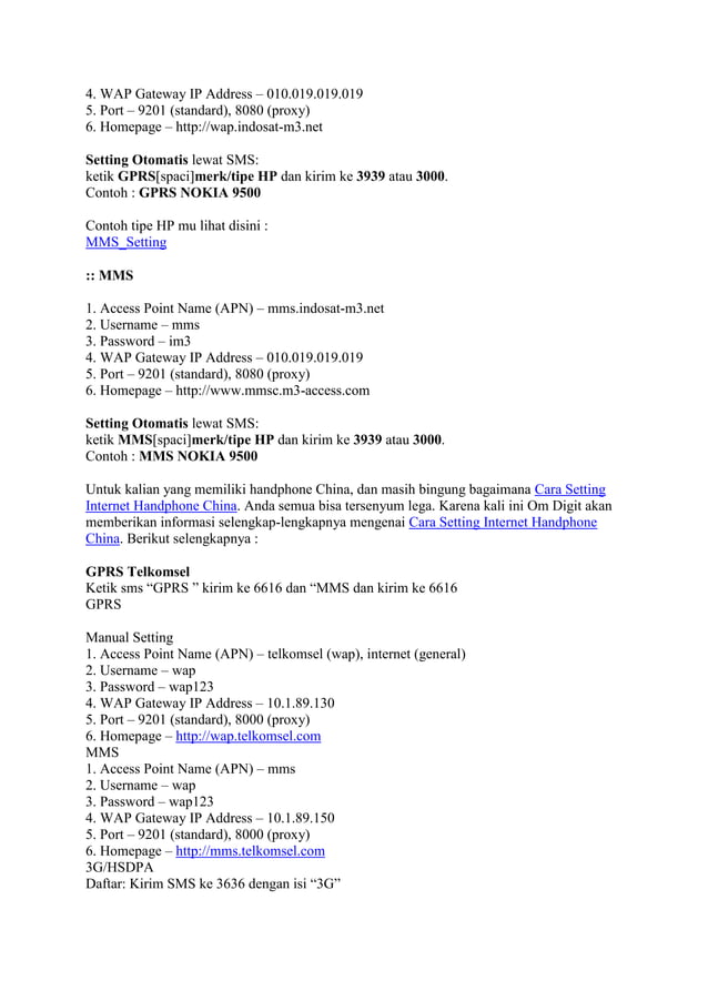 Aktifkan gprs | PDF | Free Download