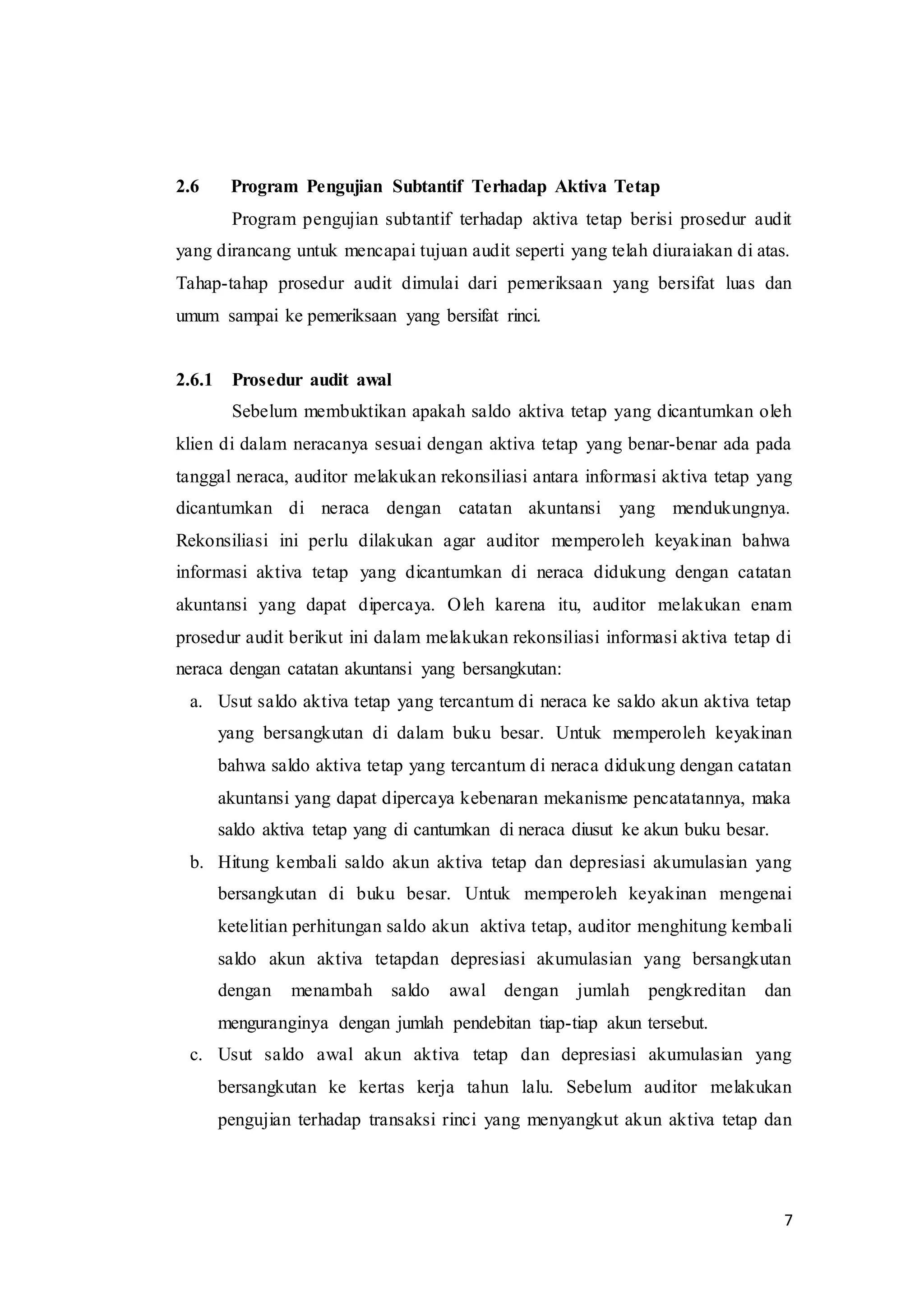 Audit Terhadap Siklus Pengeluaran : Pengujian Substantif terhadap Saldo ...