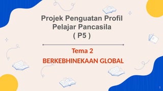 MODUL PROJEK PENGUATAN PROFIL PELAJAR PANCASILA BERKEBHINEKAAN GLOBAL | PPT