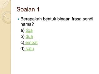 Aktiviti frasa sendi nama | PPTX