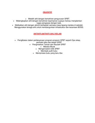 Aktiviti kelab boss | DOCX