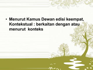 Aktiviti mendengar secara kontekstual ppt | PPT