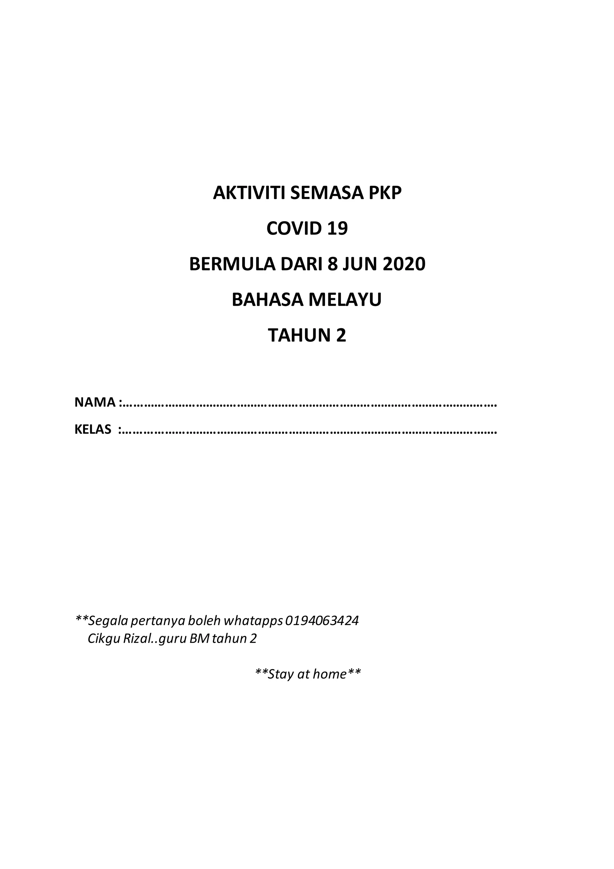 Aktiviti semasa pkp | DOCX