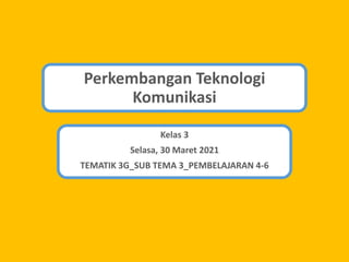 Perkembangan teknologi komunikasi_sub_tema_3_pembelajaran_4-6 | PPT