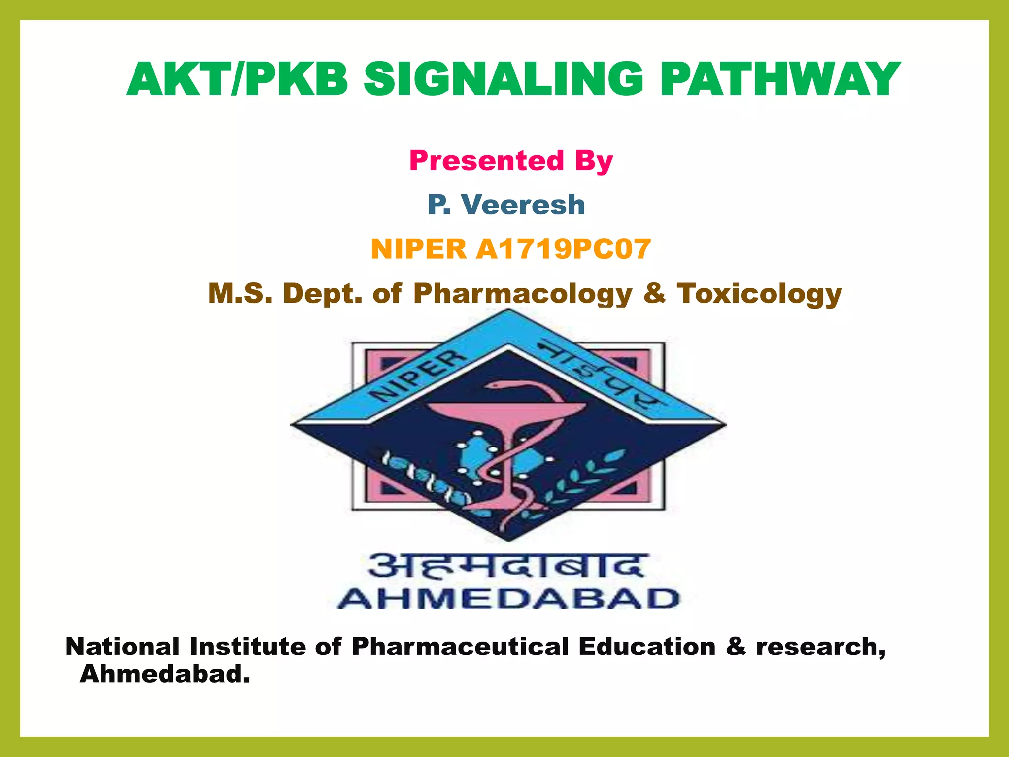 AKT/PKB SIGNALING PATHWAY | PPTX