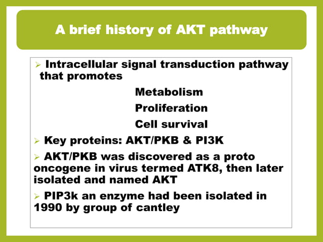AKT/PKB SIGNALING PATHWAY | PPTX | Endocrine and Metabolic Diseases | Diseases and Conditions