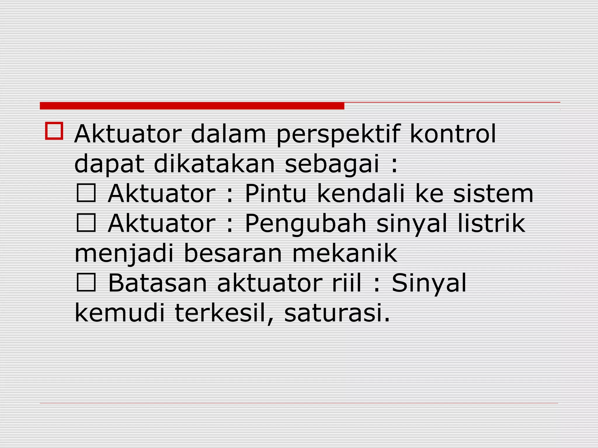 Aktuator pada robot | PPT