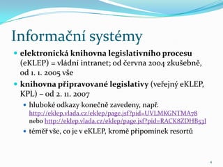 Aktuální problémy české legislativy | PPT
