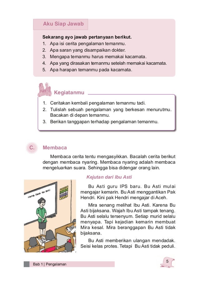 Soal Pelajaran Bahasa Indonesia Kelas 3 Kunci Pelajaran