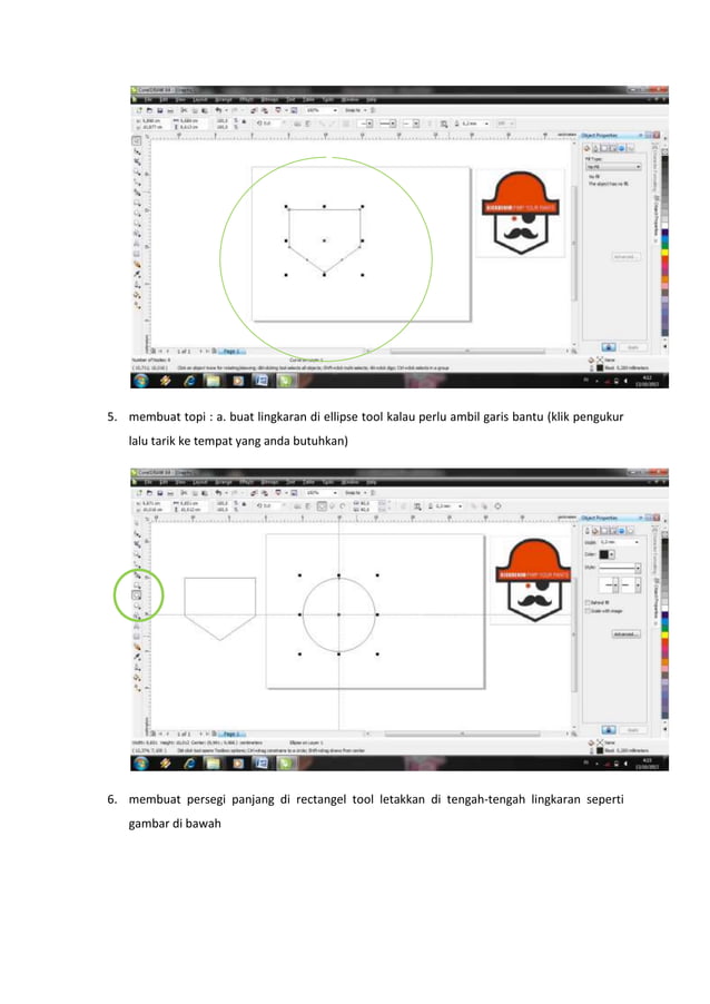 tutorial logo kick denim corel draw | PDF