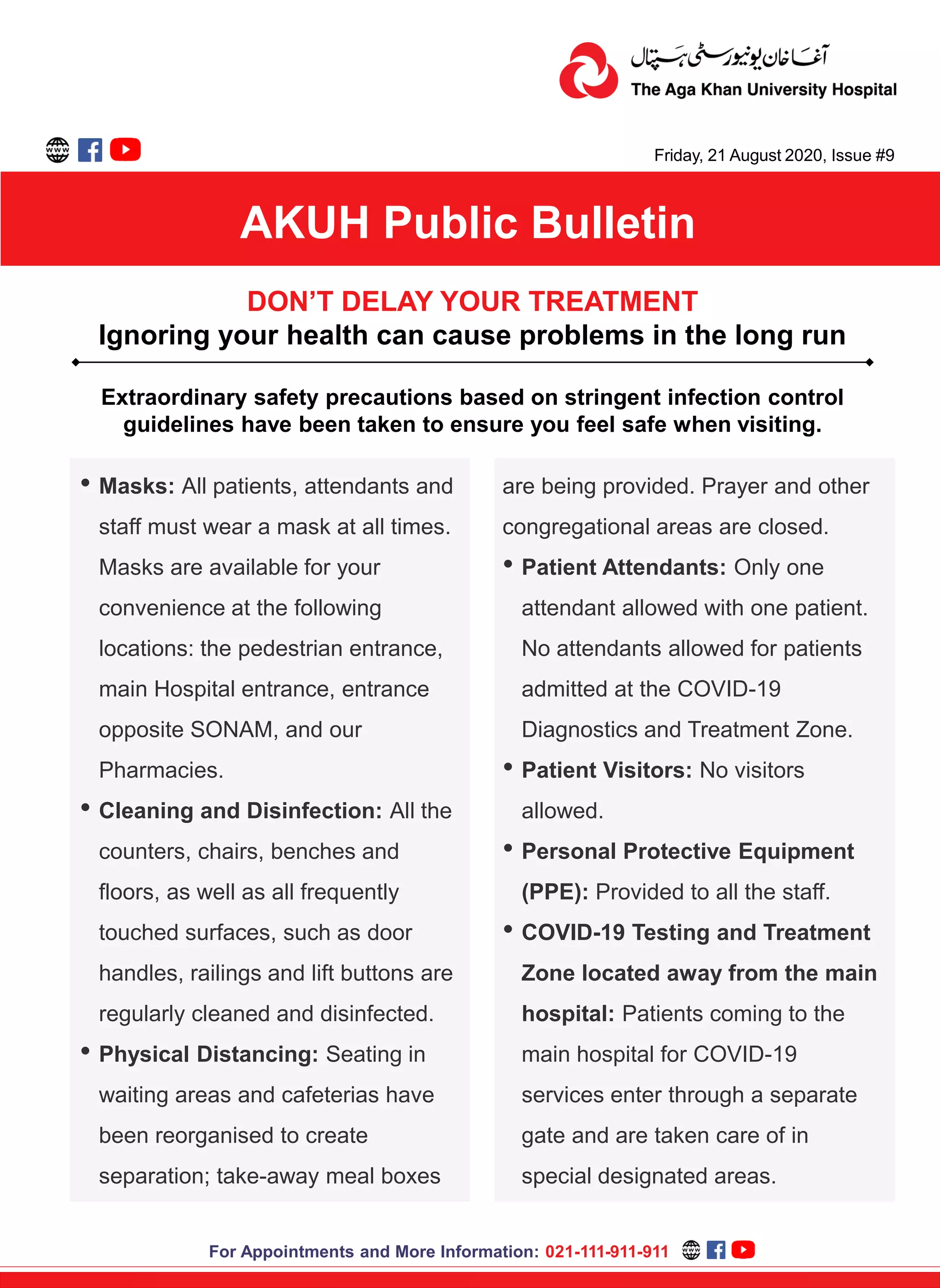 AKUH COVID-19 Public Bulletin 21st August 2020 | PDF