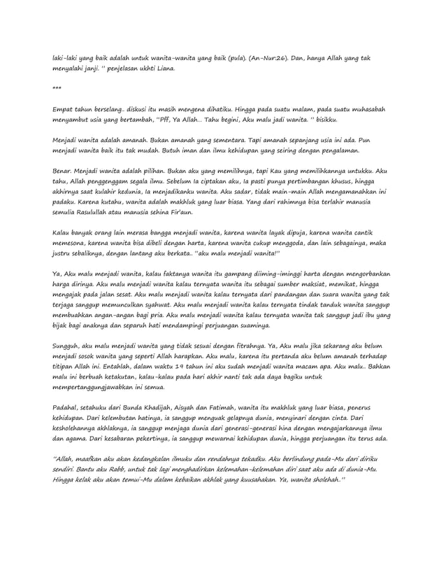 Aku malu menjadi wanita | DOCX