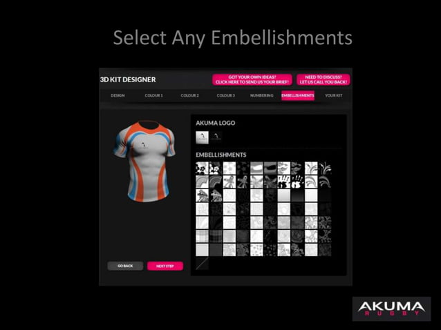 Akuma Rugby 3D Kit Designer | PPT