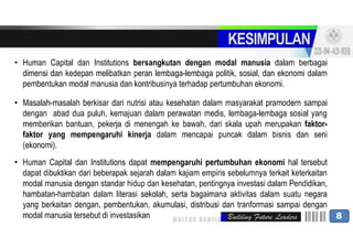 Akumulasi dan distribusi modal manusia | PPT