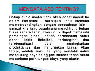 Activity Based Costing (ABC) | PPT