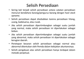 Akuntansi persediaan - PEMDA | PDF