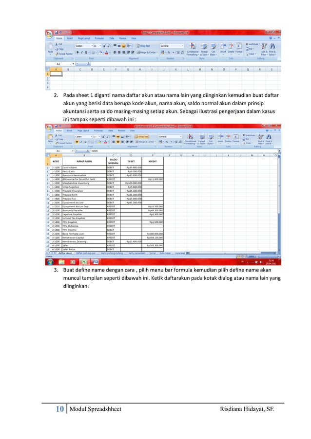 Modul Prod. Akuntansi Program Spreadsheet | PDF