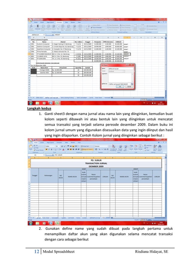 Modul Prod. Akuntansi Program Spreadsheet | PDF