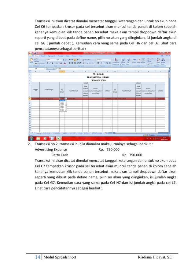 Modul Prod. Akuntansi Program Spreadsheet | PDF