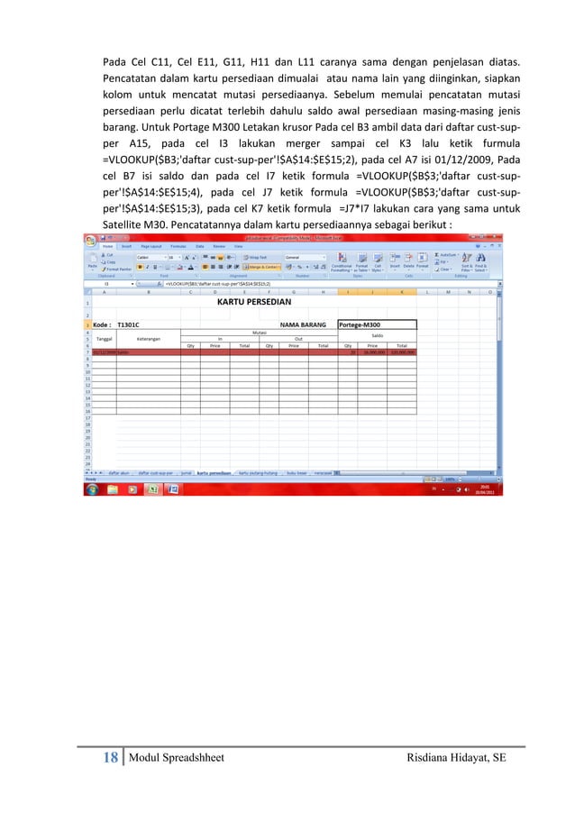 Modul Prod. Akuntansi Program Spreadsheet | PDF